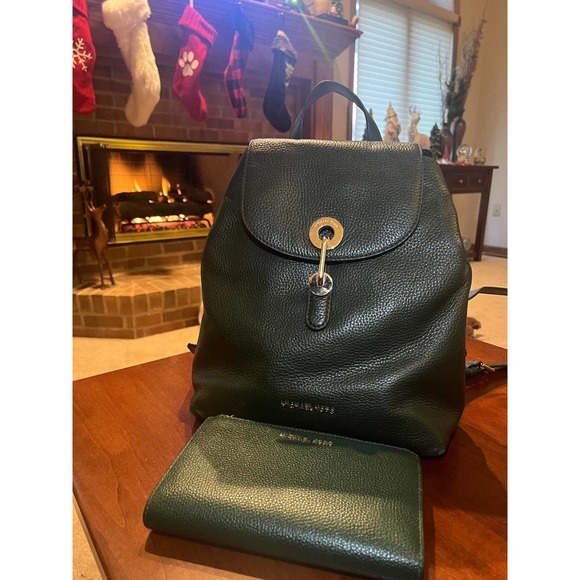 Michael Kors | Bags | Michael Kors Raven Backpack With Matching Jet ...